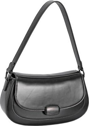 David Jones Paris - Sac &agrave; main Femme Ville - Sac port&eacute; travers Similicuir lisse - Taille Petite - Chic El&eacute;gant Soir&eacute;e (Black)