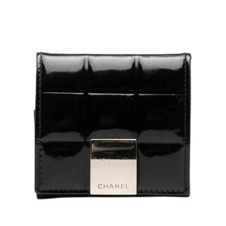 Chanel Pre-owned Choco Bar Patent Coin Case - - Pre-owned - Damen - Schwarzk - ONE SIZE