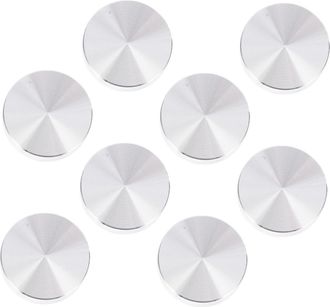 Cabilock 8 Stück Teiliges Silberner Aluminiumrundscheiben als rutschfeste Adapter für Glas tischplatten Robuste Aluminiumkreise für Couchtische Büro Esstische 