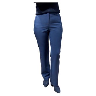 2-Biz Gerade &Ouml;l-Hose - - Trousers - Damen - Blau - M