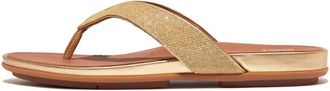 FitFlop Damen Gracie Shimmerlux Flip-Flops Flipflop, Platin, 36 EU