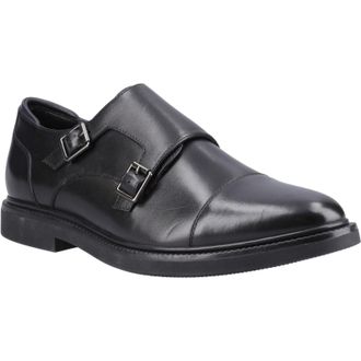 Hush Puppies Kane Monk Halbschuhe für Herren, Leder (Schwarz)