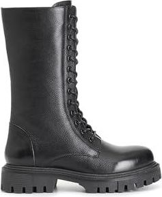 Caf&egrave;noir Bottines 3/4 En Cuir Pour Femmes Avec Lacets, Pour Femme, Couleur Noir, Taille 36