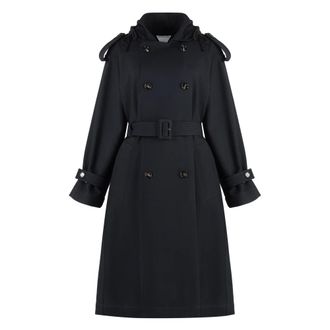 Bottega Veneta Gabardine Trenchcoat - - Coats - Damen - Blau - 3XS