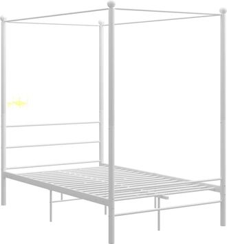 Generic Schwarz Pulverbeschichteter Himmelbettrahmen aus Metall - Modernes Design, Zum Aufh&auml;ngen von Vorh&auml;ngen, Geeignet f&uuml;r Schlafzimmer (120 x 200 cm)