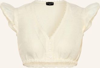 Kinga Mathe Kinga Mathe Dirndlbluse Kiki Aus Jacquard weiss