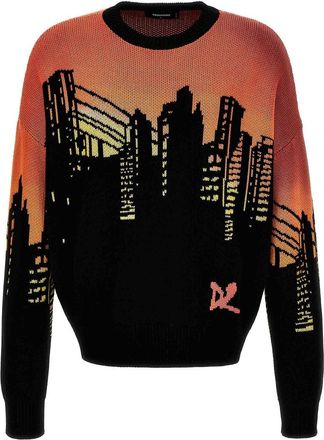 Dsquared2 Rundhalspullover - Bunt