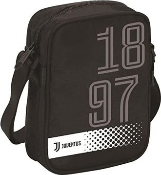 Seven 7 JUVENTUS, Sac Square Shoulder Bag Mixte, Noir, Taille unique