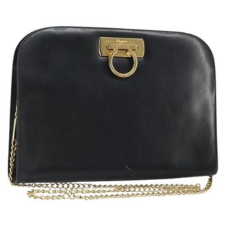 Ferragamo Pre-owned Leder Schultertasche - - Pre-owned - Damen - Schwarzk - ONE SIZE