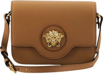 Versace Femme, Sacs, Brun, Taille: ONE Size &Eacute;l&eacute;gant Sac &agrave; bandouli&egrave;re en cuir de veau