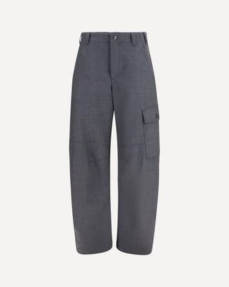 Brunello Cucinelli Barrel cargo Pants in virgin wool twill with monile Female 40