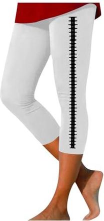Generic Legging de sport pour femme - Style d&eacute;contract&eacute; - Imprim&eacute; rugby - Pantalon de yoga - 2026, blanc, XXL
