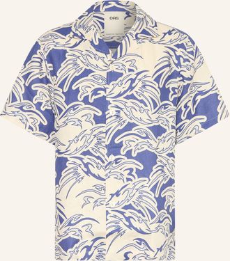OAS Oas Resorthemd Comfort Fit Aus Leinen blau