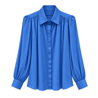 Mars&eacute;m Marsem - Chemisier Viscose - Femme - Blouses et Chemises - Bleu - Taille: 42 FR