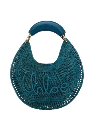 Chloé sac cabas à logo brodé - Bleu