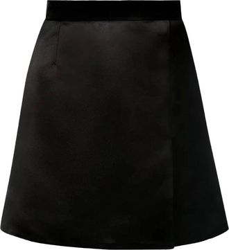 Nina Ricci Femme, Jupes, Noir, Taille: 40 FR Jupe Trap&egrave;ze en Satin