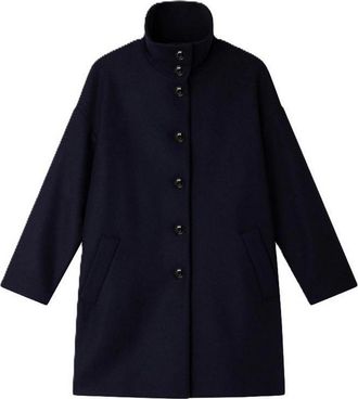 Sessun Knielanger Mantel - Blau