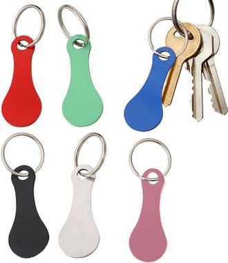 Generic Porte-cl&eacute;s pour chariot de courses - Porte-cl&eacute;s en m&eacute;tal robuste, porte-monnaie fonctionnel, accessoire de cl&eacute; de voiture l&eacute;ger avec design portable |
