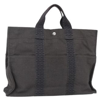 Herm&egrave;s Pre-owned Vintage Canvas Handtasche - - Pre-owned - Damen - Grau - ONE SIZE