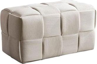 Generic Banc dentrée, repose-pieds rembourré en velours côtelé pour chambre à coucher, lit ottoman, bancs rembourrés pour salon, foyer, vestiaire, couloir