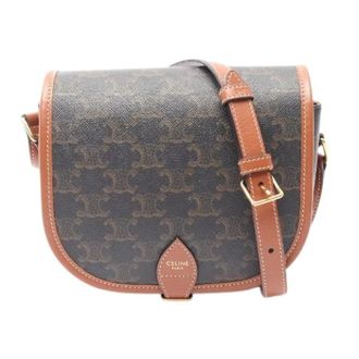 Celine Pre-owned Sac bandouli&egrave;re Folco moyen en toile enduite PVC - Femme - Pre-owned - Brun - Taille: ONE Size