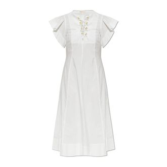 Ulla Johnson Odessa Baumwollkleid mit Schn&uuml;rung - - Dresses - Damen - Wei&szlig; - 2XS