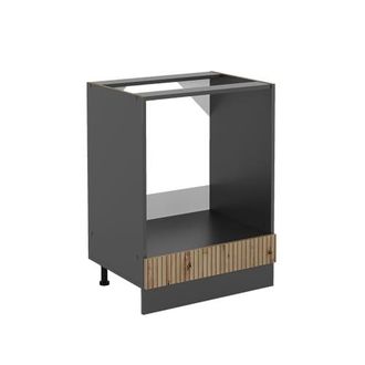 Vicco Meuble pour Four R-Line, Chêne Artisan/Anthracite, 60 cm sans Plan de Travail