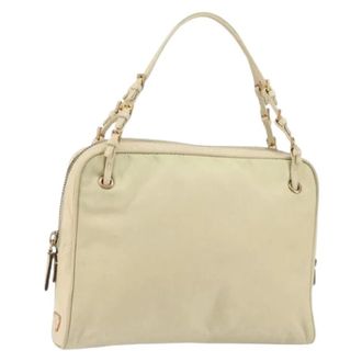 Prada Pre-owned Nylon Schultertasche - - Pre-owned - Damen - Beige - ONE SIZE
