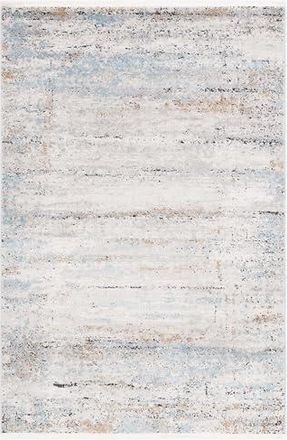 Safavieh Zeitgenössische Teppich für Wohnzimmer, Esszimmer, Schlafzimmer - Shivan Collection, Kurzer Flor, Elfenbein und Gold, 122 X 183 cm