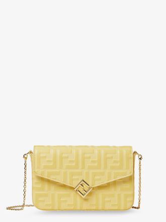 Fendi Wallet On Chain FF Diamonds leather shoulder bag with FF embossed logo - FENDI - gender_Woman