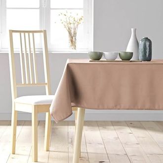Douceur d'Int&eacute;rieur Nappe Rectangle (140 x 200 cm) Essentiel Blush, Polyester Uni