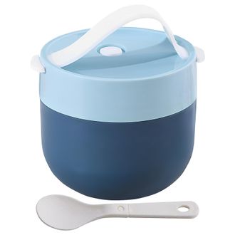 Generic Hot Food Suppe - 600 ml Mikrowellenschüssel auslaufsicherer Deckel | Isolierter Edelstahlbehälter 600 ml mit Löffel für Arbeitsschule Picnic Travel Ca