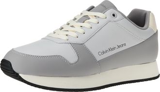 Calvin Klein Herren Runner Sneaker Schuhe, (Oyster Mushroom/Formal Grey), 45