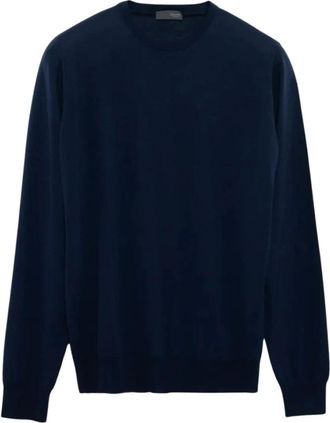 Drumohr Homme, Pulls, Bleu, Taille: 2XL Girocollo ML Rasato