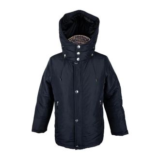 Aquascutum Homme, Vestes, Noir, Taille: XL Veste dHiver Noire avec Capuche Amovible