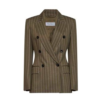 Max Mara Balta Zweireihiger Blazer - - Jackets - Damen - Gr&uuml;n - S