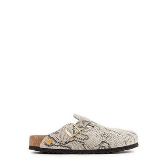Birkenstock Sabots Boston &agrave; imprim&eacute; animal en cuir