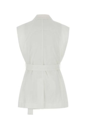 Brunello Cucinelli Womens Cotton Blend Vest White Nylon Vests