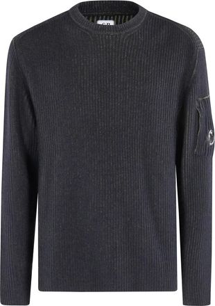C.P. Company C.p. Company, Homme, Pulls, Noir, Taille: XL Tricots Crew Neck
