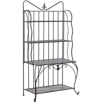 Beliani Regal PAVONA Metall 94 cm 50 cm Hellbeige