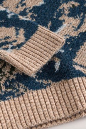 Next Rundhalspullover Relaxed Fit Rundhals-Strickpullover, Gebirgsmotiv (1-tlg)