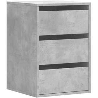 vidaXL Commode dangle gris b&eacute;ton 40x41x58 cm bois ding&eacute;nierie vidaXL
