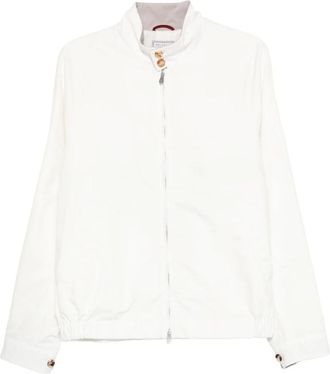 Brunello Cucinelli Homme, Vestes, Blanc, Taille: L Bomber Jacket