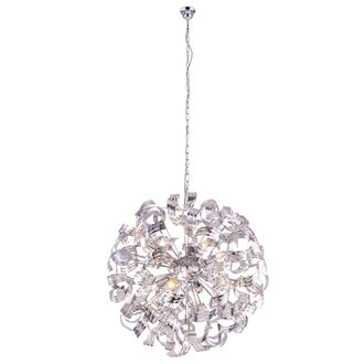 Globo Lighting Globo H&auml;ngeleuchte FALLA Esszimmer Pendelleuchte Wohnzimmer Chrom 70 cm