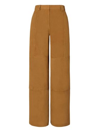 Tory Burch Hose mit Wildledereinsätzen - Braun