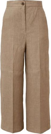 Marella Femme, Pantalons, Beige, Taille: 44 FR Emme Button Pantalons