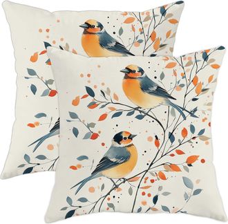 Generic Fall-Goldfink Dekokissenbezug Weich Kissenbezug Luxuri&ouml;se Kissenbez&uuml;ge F&uuml;r Heimdekoration Schlafzimmer B&uuml;ro 45X45Cm 2Er Set