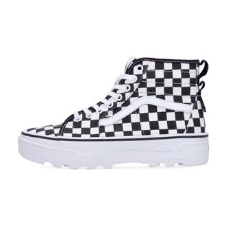Vans Femme, Chaussures, Blanc, Taille: 36 1/2 EU Échiquier Sk8-hi Baskets Montante Femme