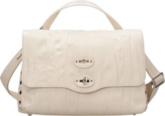 Zanellato Femme, Sacs, Beige, Taille: ONE Size Sac à main plissé en cuir