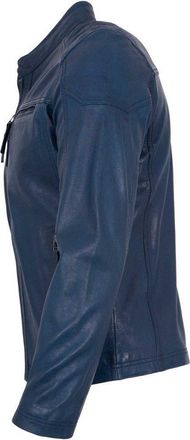 Jilani Lederjacke Michael Jilani Collection - Herren Lederjacke Lammnappa blau